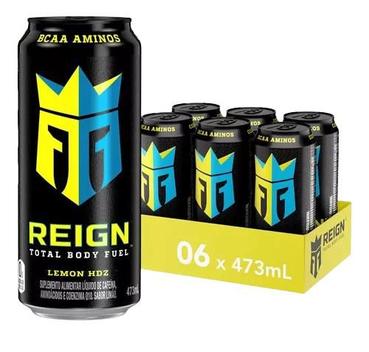 KIt 6 Energético Alta Performance Reign Lemon Lata 473ml - Bebida ...