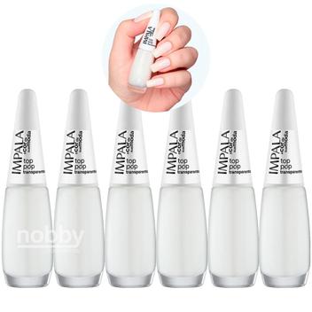 Kit 6 Esmaltes Top Pop Transparente Impala Manicure - Esmalte ...