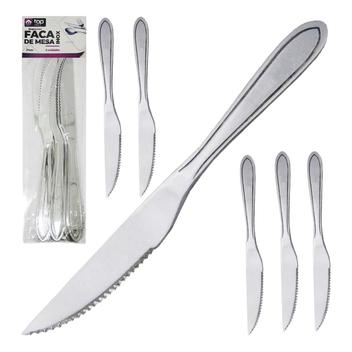 kit 6 Facas De Mesa Inox - Top Útil - Faca de Mesa - Magazine Luiza