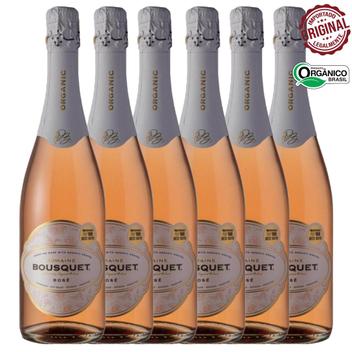 Kit 6 Garrafas Espumante Arg Domaine Bousquet Organico Brut Rosé 750ml ...