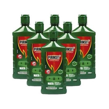 Kit 6 Inseticida Multiação Mata Baratas Mosquitos 500ml - Pirinset ...
