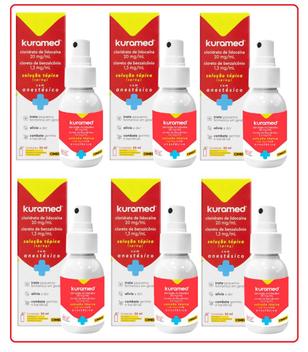 Kit 6 Kuramed Antisséptico com Anestésico 50ml - Cimed - Acessórios ...