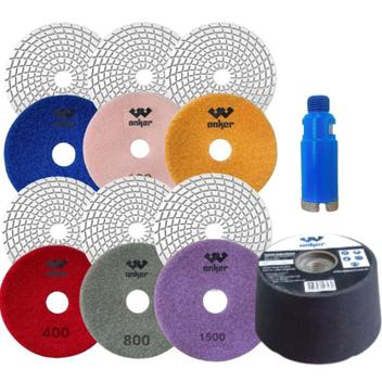 Kit 6 Lixa Rebolo Broca Para Todos Os Tipos De Granito - Anker ...