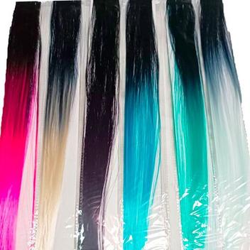 Kit 6 Mechas Aplique Alongamento Cabelo Mega Colorido Hair - LULLU ...
