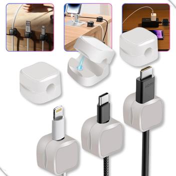 Kit 6 Organizador De Fio E Cabo Clips Magnetico Arrumador - Megawolf ...