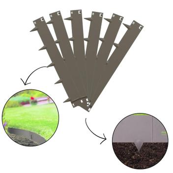 Kit 6 Pç Divisor Área Verde Ajustável 20Cm X 1,06M Cinza - Montar ...