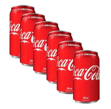 Kit 6 refrigerante coca cola lata 350 ml cada - Refrigerante - Magazine ...
