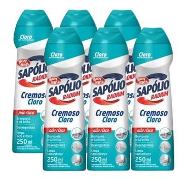 kit 6 SAPOLIO RADIUM CREMOSO CLORO BOMBRIL 250ML - Sapólio / Saponáceo ...