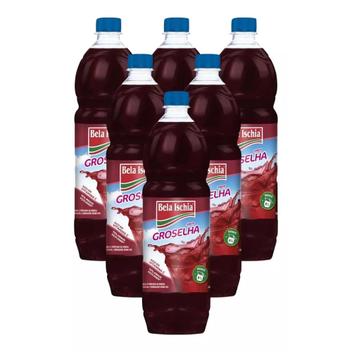 Kit 6 Sucos De Groselha Concentrado Bela Ischia 1L Rende 8L - Suco ...