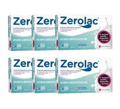 Kit 6 Suplemento Zerolac Lactase 30 Cápsulas - União Química - Produtos ...