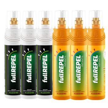 KIT 6 UN REPELENTE FULL REPEL ADULTO ou INFANTIL 100ML - FULLREPEL ...
