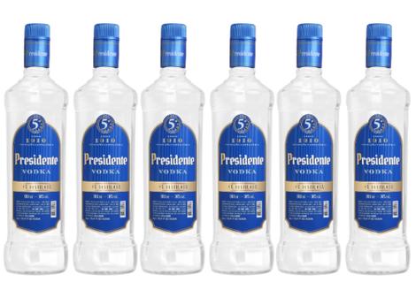 Kit 6 Un Vodka Presidente 900 ml - Vodka - Magazine Luiza