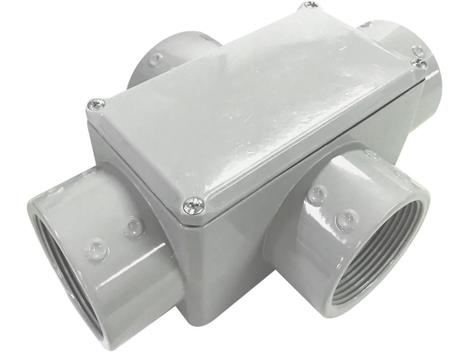 Kit 6 uni condulete em aluminio tipo x de 3 com tampa com rosca npt com ...