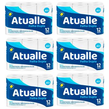 Kit 6 unidades - Papel Higiênico Atualle Max Folha Dupla 12 unidades ...