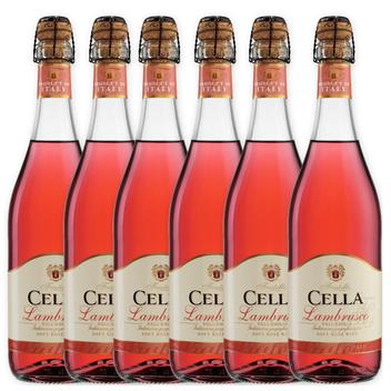 Kit 6 Vinho Italiano Lambrusco Rose Cella Dell'Emilia 750ml - Bebidas ...