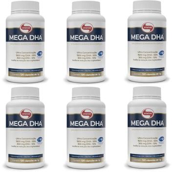 Kit 6 X Mega DHA 1000mg 120 Capsulas Vitafor - Ômega 3 / Óleo de Peixe - Magazine Luiza