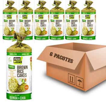 Kit 6Und Biscoito Arroz Rice Up Sem Gluten Quinoa/Chia 120G - Rise Up ...