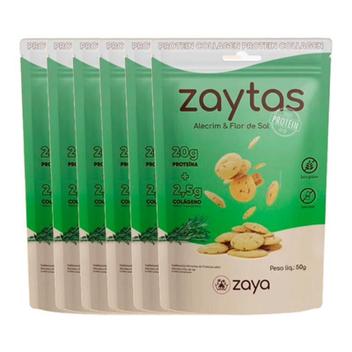 Kit 6X: Biscoito Alecrim Protein Sem Glúten Zaya 50G - Biscoito / Bolacha - Magazine Luiza
