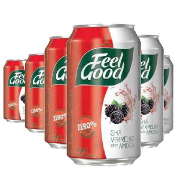 Kit 6X Chá Vermelho Com Amora Feel Good 330Ml - Chá - Magazine Luiza