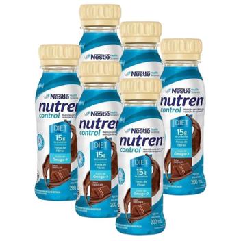 Kit 6x Nutren Control 200ml - Chocolate - Nestlé - Nestle - Complemento ...