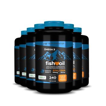 Kit 6X Omega 3 Fish Oil Meg 3 240 Cps Hf Suplementos - HF Suplements ...