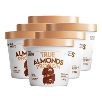 Kit 6X: True Almonds Protein Chocolate Ao Leite True Source - Chocolate / Barra de Chocolate ...