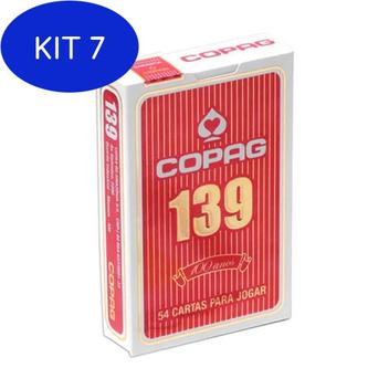 Kit 7 Baralho De Cartas Copag 139 Vermelho (Original Copag) - Baralho ...
