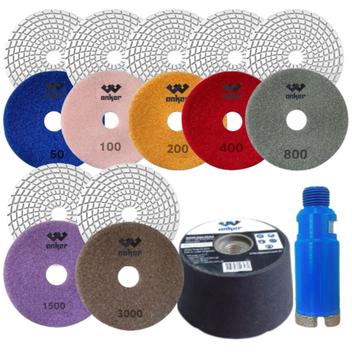 Kit 7 Lixa Rebolo Broca Para Pedra De Granito - Anker - Abrasivos ...