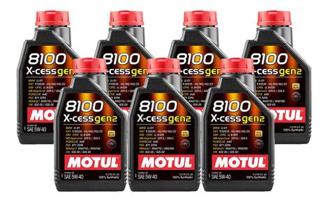 Kit 7 Motul 8100 X-cess 5w40 Gen2 Psa Groupe Psa B71 2296 ...