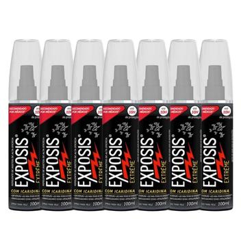 Kit 7 Repelentes Sem Perfume Exposis Extreme Frasco 100ml - Repelente ...