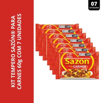 Kit 7 Sazon Para Carne 60G - SAZÓN - Tempero - Magazine Luiza