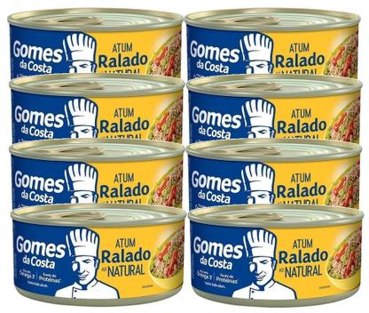 Kit 8 Atum Gomes Da Costa Ralado Ao Natural 24X170G - Atum Enlatado ...
