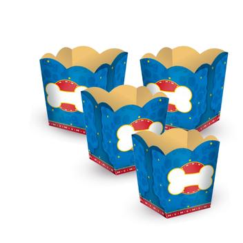 kit 8 Cachepo Papel cartonado Decoração Patrulha Pets AZUL - Regina ...