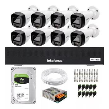 kit 8 Câmeras 1120b Full Color Intelbras, Mhdx 1008c + Hd 1 Tera ...