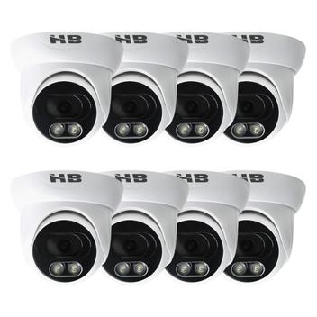 Kit 8 cameras dome starcolor hb707 4x1 3.6mm 2mp led hb tech - HBTECH ...