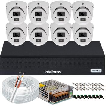 Kit 8 Câmeras Intelbras 3220 D Fullhd Com Áudio Dvr 8 Ch 3008c - Câmera ...