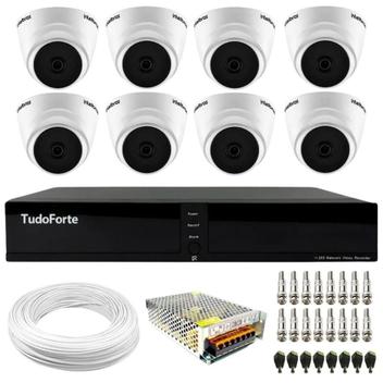 Kit 8 Câmeras Intelbras VHL 1220 D HDCVI LITE Dome Full HD 1080p Lente ...