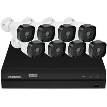 Kit 8 Cameras Seguranca Full Hd Ir 2 Mega Dvr Intelbras 1208 ...