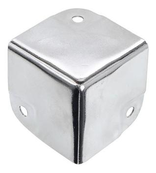 Kit 8 Canto Reto Aço Tamanho Pequeno 3 Furos Cromado Lu-C47 - Luminos ...