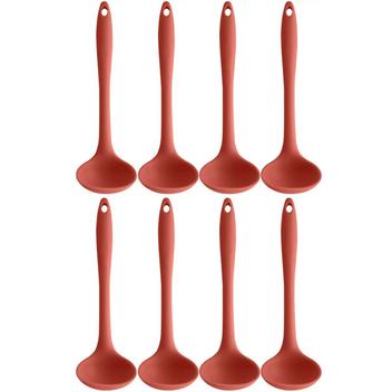 Kit 8 Conchas de Silicone Utensílios Cozinha Talheres para Sopa Feijão ...