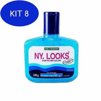 Kit 8 Gel Fixador Ny Looks Azul 4 Mega - 240G - Ny. Looks - Gel de ...