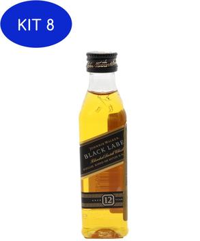 Kit 8 Mini Whisky Johnnie Walker Black Label 50Ml - Whisky - Magazine Luiza