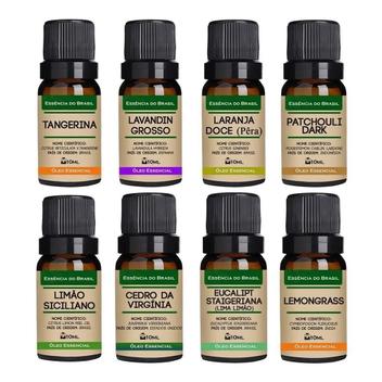 Kit 8 Óleos Essenciais 10Ml - Puro E Natural - Essência Do Brasil ...