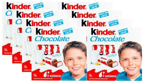 Kit 8 Pack Chocolate Ao Leite Kinder Pacote 50G 4 Unidades - Chocolate ...