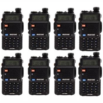 Kit 8 Rádios Comunicador Ht Uhf Vhf Baofeng Uv-5R Dual Band - Radio ...