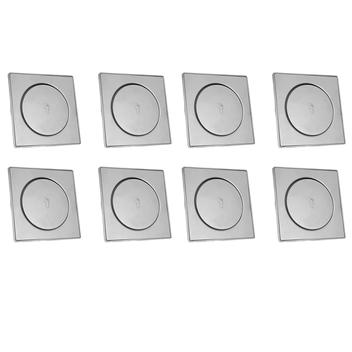 Kit 8 Ralos Click Inteligente Aço Inox 15x15 Pop Up Banheiro Lavabo ...