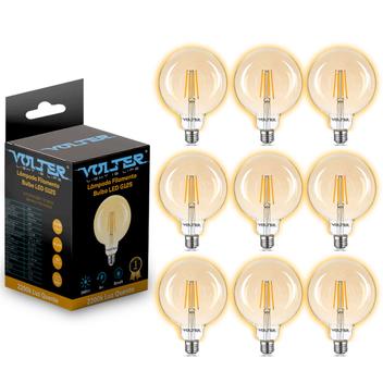 Kit 9 Lâmpadas Retrô Volter Filamento Led 4w G125 360lm Bivolt - Lâmpada de LED - Magazine Luiza