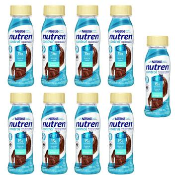 Kit 9 Nutren Control Diet Chocolate Complemento Alimentar 200ml ...