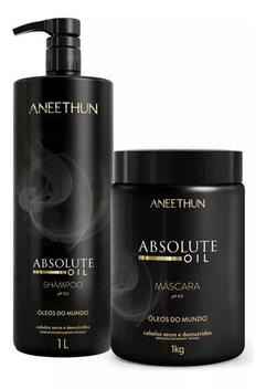 Kit Absolut Oil Shampoo 1 Litro e Máscara 1 Kilo - Aneethun - Kit de ...