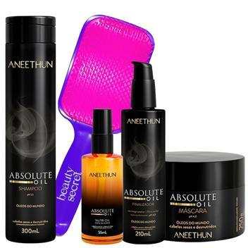 Kit Absolute Oil Aneethun Com Escova Raquete Beauty Secret - Kit de ...